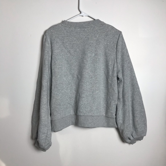 a new day | Sweaters | A New Day Gray Sweater With Puffy Sleeves | Poshmark